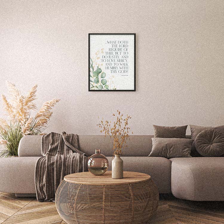 Walk Humbly: Downloadable KJV Bible Verse Art from Micah 6:8